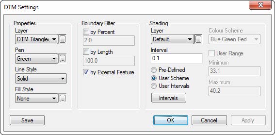 The DTM Settings – AppsinCadd